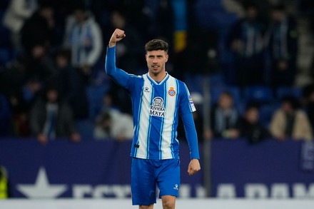 Espanyols Striker Javi Puado Celebrates After Editorial Stock Photo ...