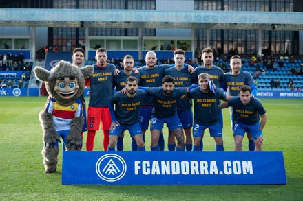Fc Andorra Players Celebrates After Scoring Editorial Stock Photo ...