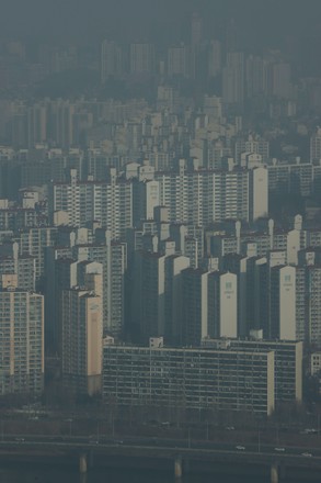 Apartment Complexes Seen 63story Building Yeouido Editorial Stock Photo ...