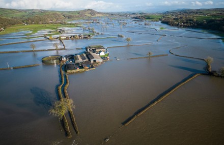 Drone Images Showing Farms Surrounded By Editorial Stock Photo - Stock ...
