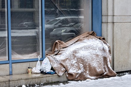 Shack Sleeping Place Homeless Person Cardboard Editorial Stock Photo ...