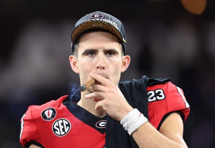 Stetson Bennett 13 Georgia Bulldogs Celebrates Editorial Stock Photo ...