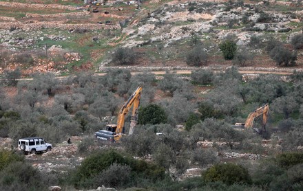 Israeli Security Forces Deploy Their Excavator Editorial Stock Photo ...