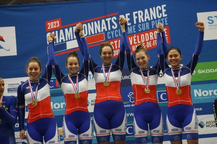 French Track Cycling Championship Velodrome De Editorial Stock Photo ...