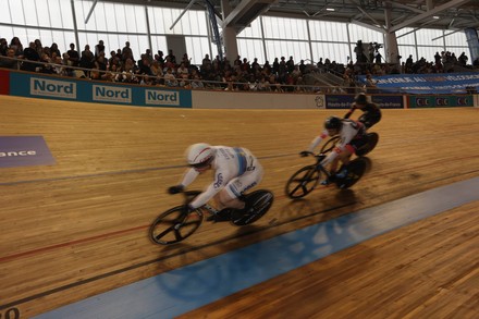 French Track Cycling Championship Velodrome De Editorial Stock Photo ...