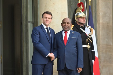 Emmanuel Macron President French Republic During Editorial Stock Photo ...