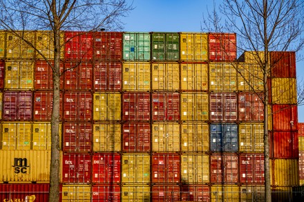Container Storage Container Terminal Port Rotterdam Editorial Stock ...
