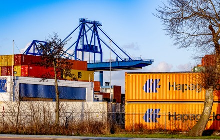 Container Storage Container Terminal Port Rotterdam Editorial Stock ...