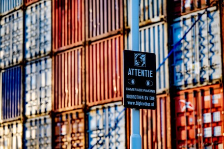 Container Storage Container Terminal Port Rotterdam Editorial Stock ...