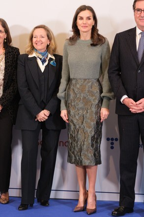 Nadia Queen Letizia Spain Attends Promociona Editorial Stock Photo ...