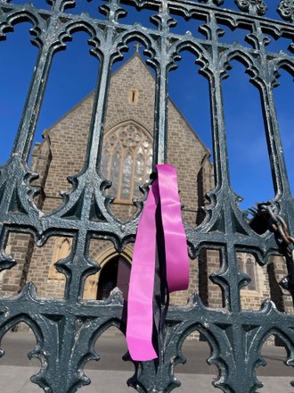 Colourful Ribbons Adorn Fence Mark Respect Editorial Stock Photo ...