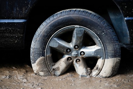 Car Stuck Mud Caused By Mudslide Editorial Stock Photo - Stock Image ...