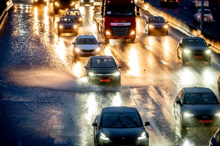 Traffic Jam Flooding On 20 Due Editorial Stock Photo - Stock Image ...
