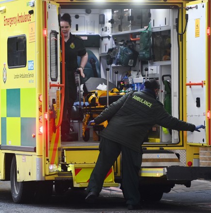 Nhs Ambulance Staff Work Hospital London Editorial Stock Photo - Stock ...