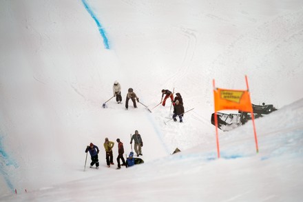 Workers Remove Snow Slope During Training Editorial Stock Photo - Stock ...