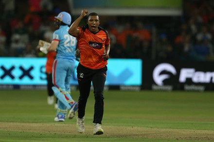 Ottniel Baartman Sunrisers Eastern Cape Celebrates Editorial Stock ...