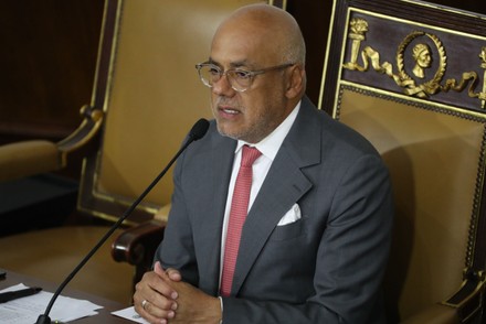 President National Assembly Jorge Rodriguez Speaks Editorial Stock ...