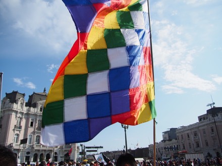 Wiphala Andean Indigenous Peoples Flag Waving Editorial Stock Photo ...