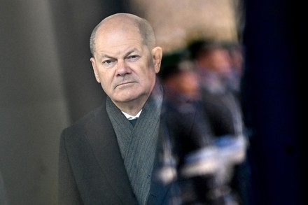 German Chancellor Olaf Scholz Pictured Through Editorial Stock Photo ...