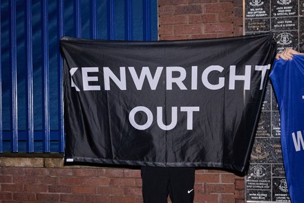 Everton Fans Protest Outside Goodison Park Editorial Stock Photo ...