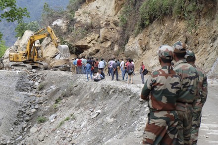Helpers Supported By Heavy Equipment Soldiers Editorial Stock Photo ...