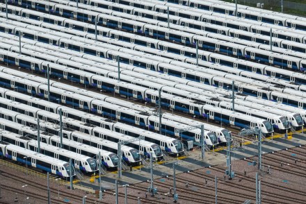 Elizabeth Line Trains Laid Depot West Editorial Stock Photo - Stock ...