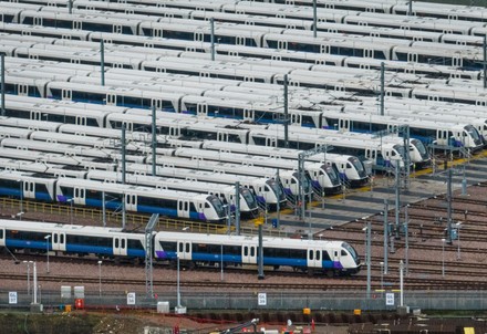 Elizabeth Line Trains Laid Depot West Editorial Stock Photo - Stock ...