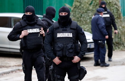 Romanian Riotpolice Officers Guard Scene Sports Editorial Stock Photo ...