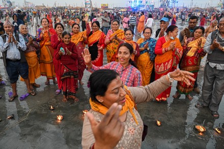Hindu Pilgrims Dance They Perform Religious Editorial Stock Photo ...