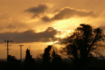 Days Sun Rises Over Countryside On Editorial Stock Photo - Stock Image ...