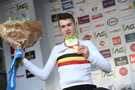 Belgian Seppe Sprangers Celebrates On Podium Editorial Stock Photo ...