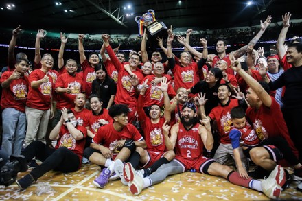 Players Barangay Ginebra San Miguel Celebrate Editorial Stock Photo ...