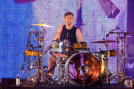 Muse Drummer Dominic Howard Performs During Editorial Stock Photo ...