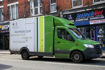 Waitrose Home Delivery Van Drives By Editorial Stock Photo - Stock ...