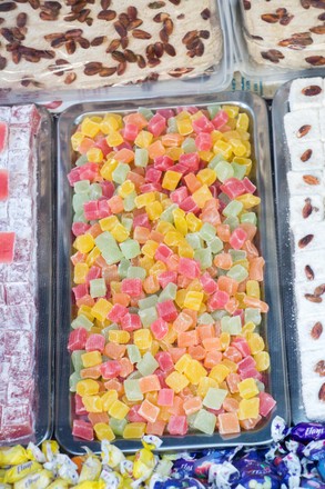Delicious Turkish Delight Placed Metal Tray Editorial Stock Photo ...