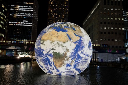 Floating Earth Light Installation By Luke Editorial Stock Photo - Stock ...