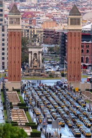 Taxi Drivers Rally Barcelona Spain 17 Editorial Stock Photo - Stock ...