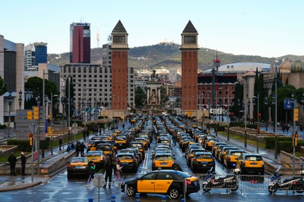 Taxi Drivers Rally Barcelona Spain 17 Editorial Stock Photo - Stock ...