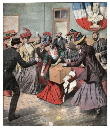 Society Feminism Suffragettes Demonstrating Polling Station Editorial ...