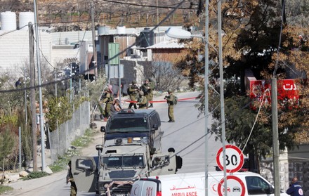 Israeli Soldiers Stand Guard Scene Village Editorial Stock Photo ...