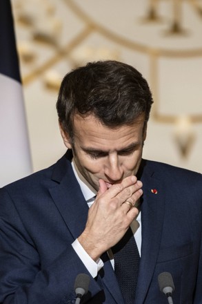 French President Emmanuel Macron Delivers Speech Editorial Stock Photo ...