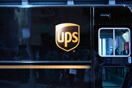 Ups Truck Sits On Street January Editorial Stock Photo - Stock Image ...