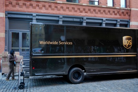 Ups Driver Delivers Packages January 17 Editorial Stock Photo - Stock ...