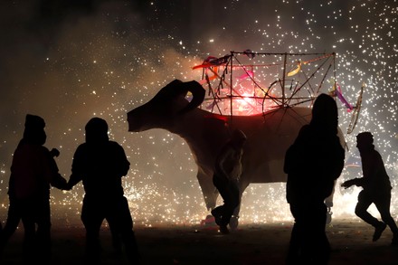 Monumental Pyrotechnic Bull Set Off Part Editorial Stock Photo - Stock ...