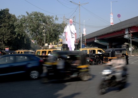 Ahead Mumbai Visit Pm Modis Cutout Editorial Stock Photo - Stock Image ...