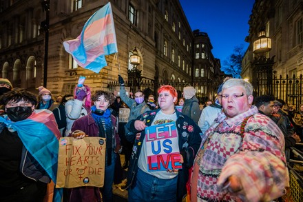 Trans Rights Protest Outside Downing Street Editorial Stock Photo ...