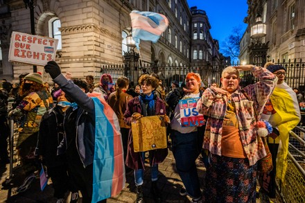 Trans Rights Protest Outside Downing Street Editorial Stock Photo ...
