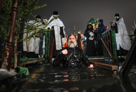 Russian Orthodox Priest Takes Dip Ice Editorial Stock Photo - Stock ...