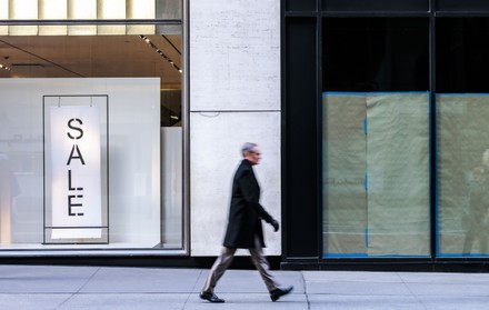 Man Walks Past Sale Sign Closed Editorial Stock Photo - Stock Image ...