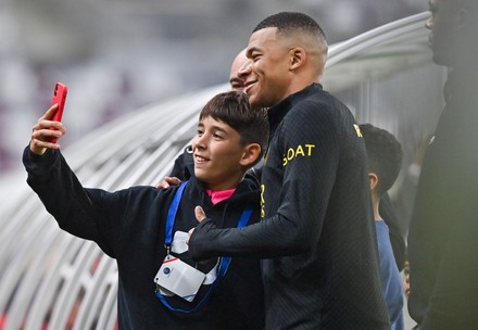 Paris Saintgermains Kylian Mbappe Takes Selfie Editorial Stock Photo ...